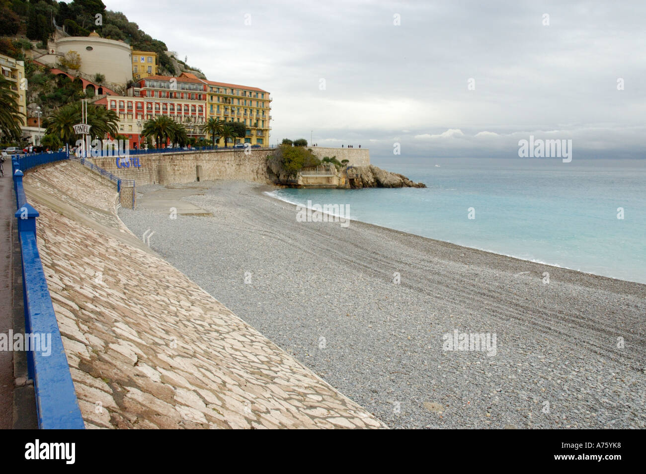 Pebble beach Nice France Stock Photo - Alamy