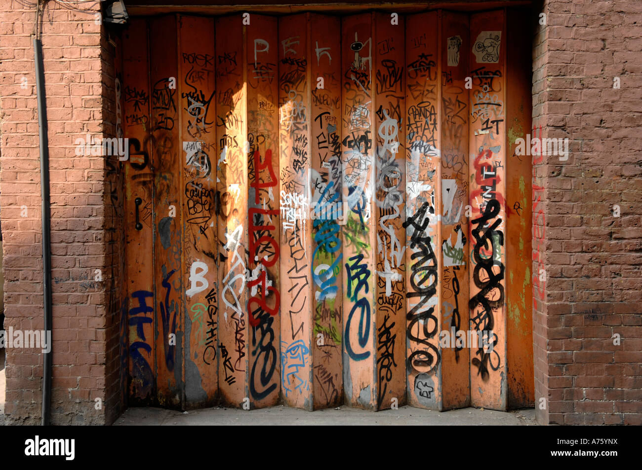 Graffiti Metal Doorway Stock Photo - Alamy