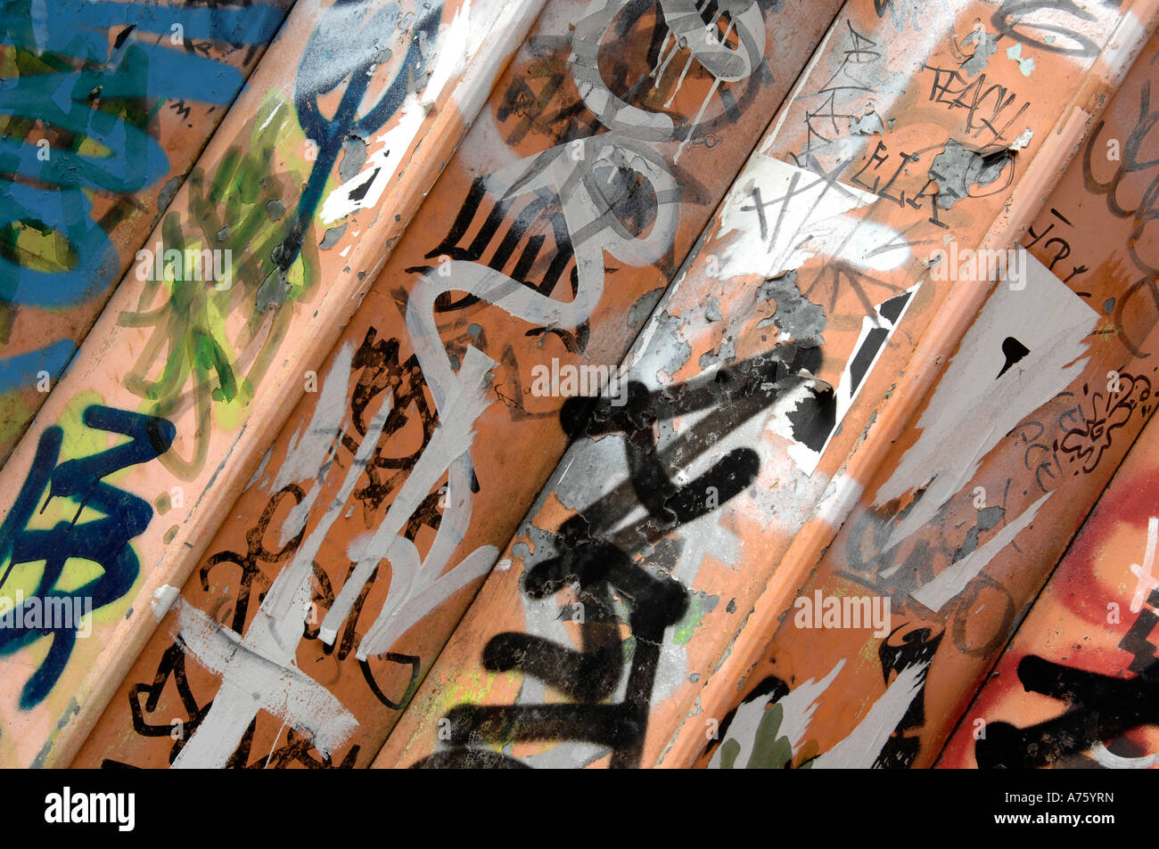 Graffiti Metal Door Stock Photo - Alamy