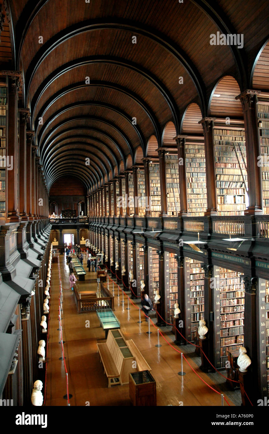 Trinity College Library (The Long Room) Diblin Ireland Stock Photo - Alamy