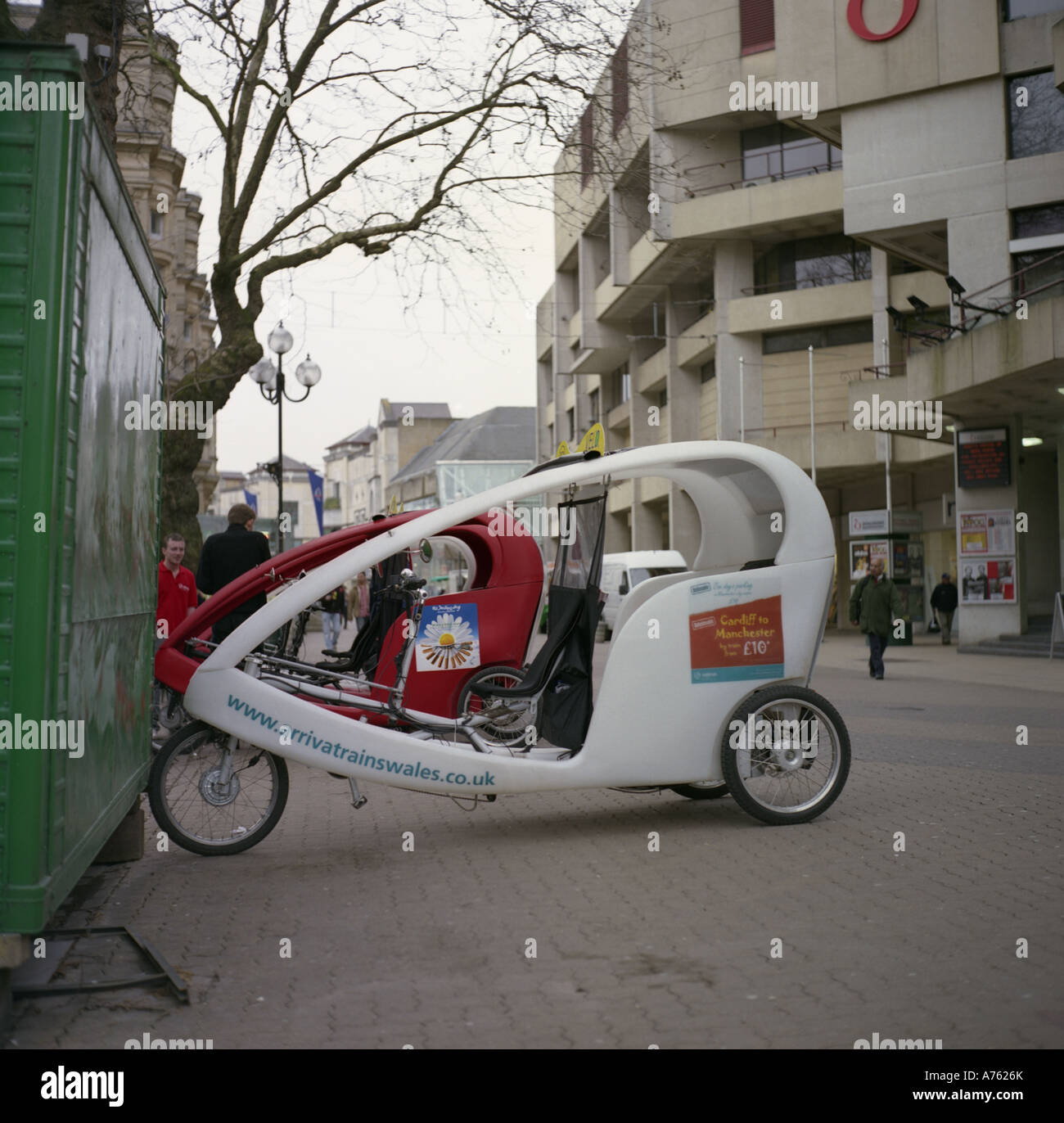 Velo taxi, Cardiff, Wales Stock Photo - Alamy
