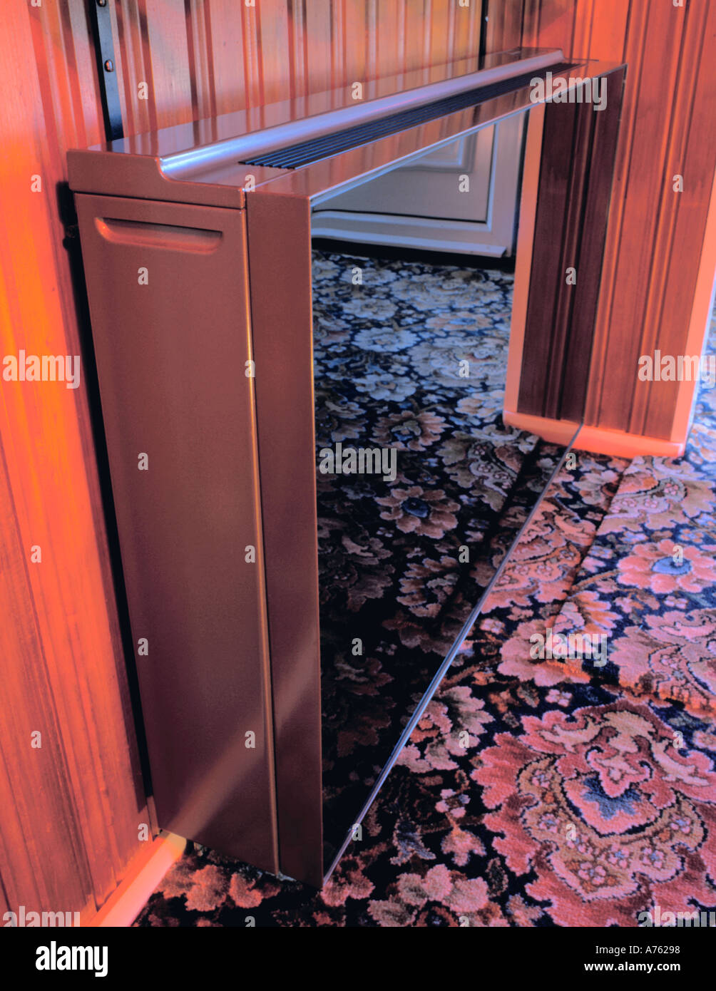 Electric night storage heater with radiator panel, England, UK Stock ...