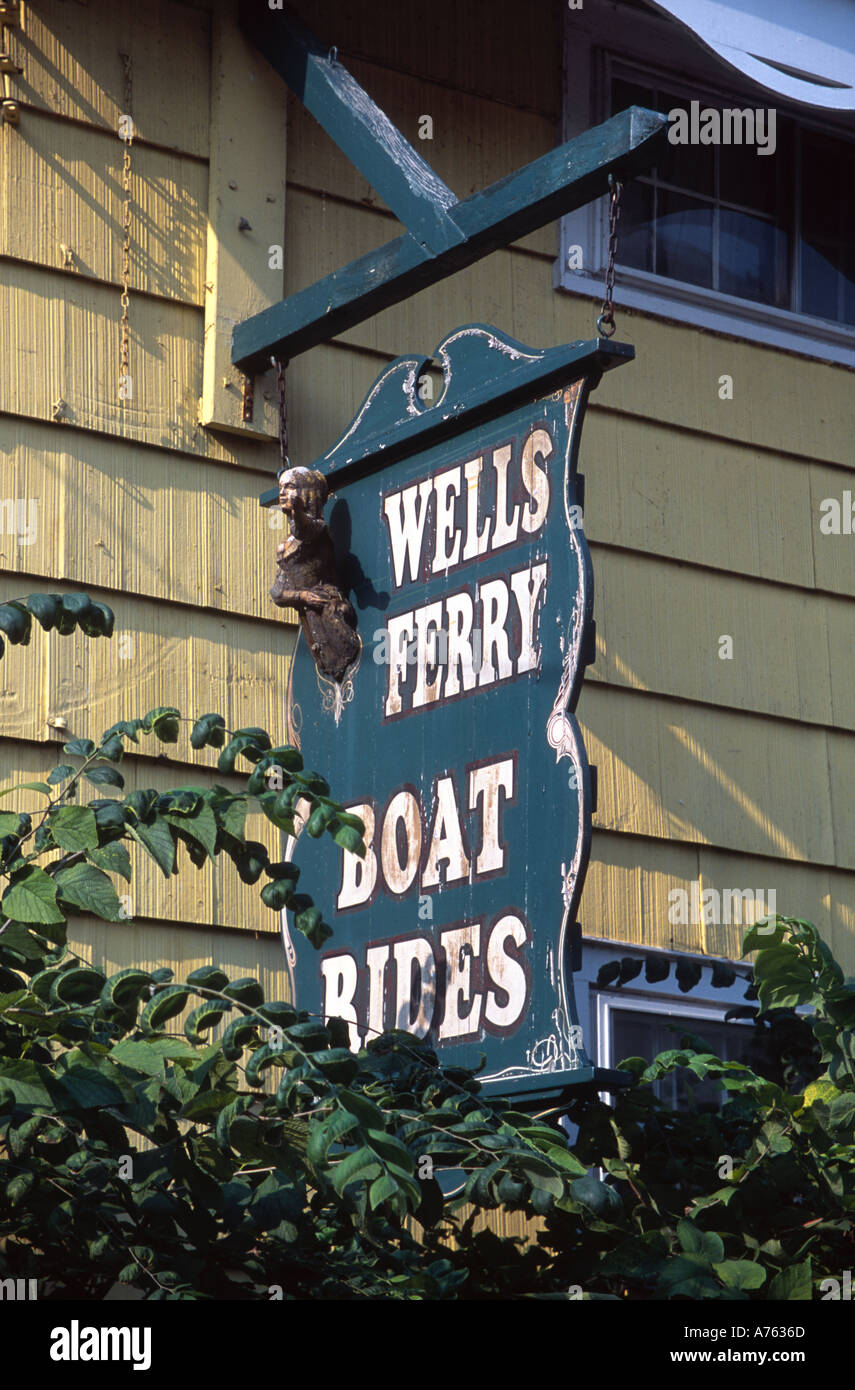 Wells Ferry Boat Rides sign New Hope Pennsylvania Stock Photo - Alamy