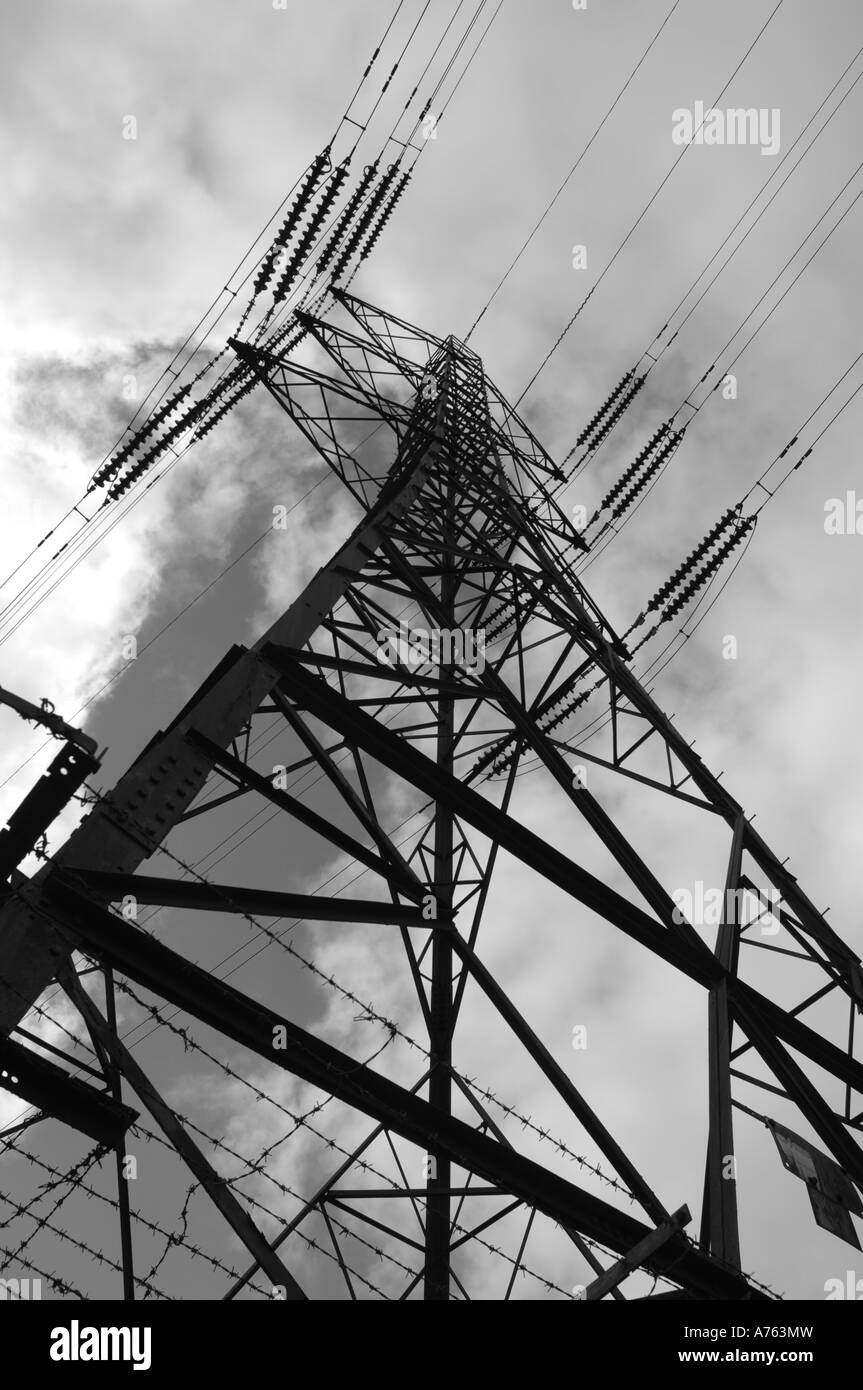 Black pylons hi-res stock photography and images - Alamy