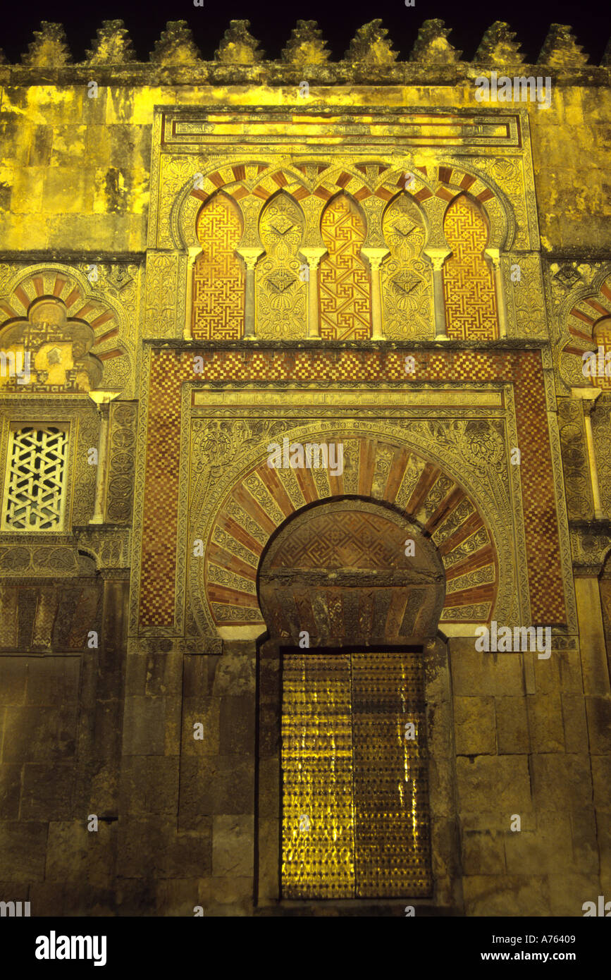 Side Entrance to Mezquita Mosque at Night Cordoba Stock Photo - Alamy