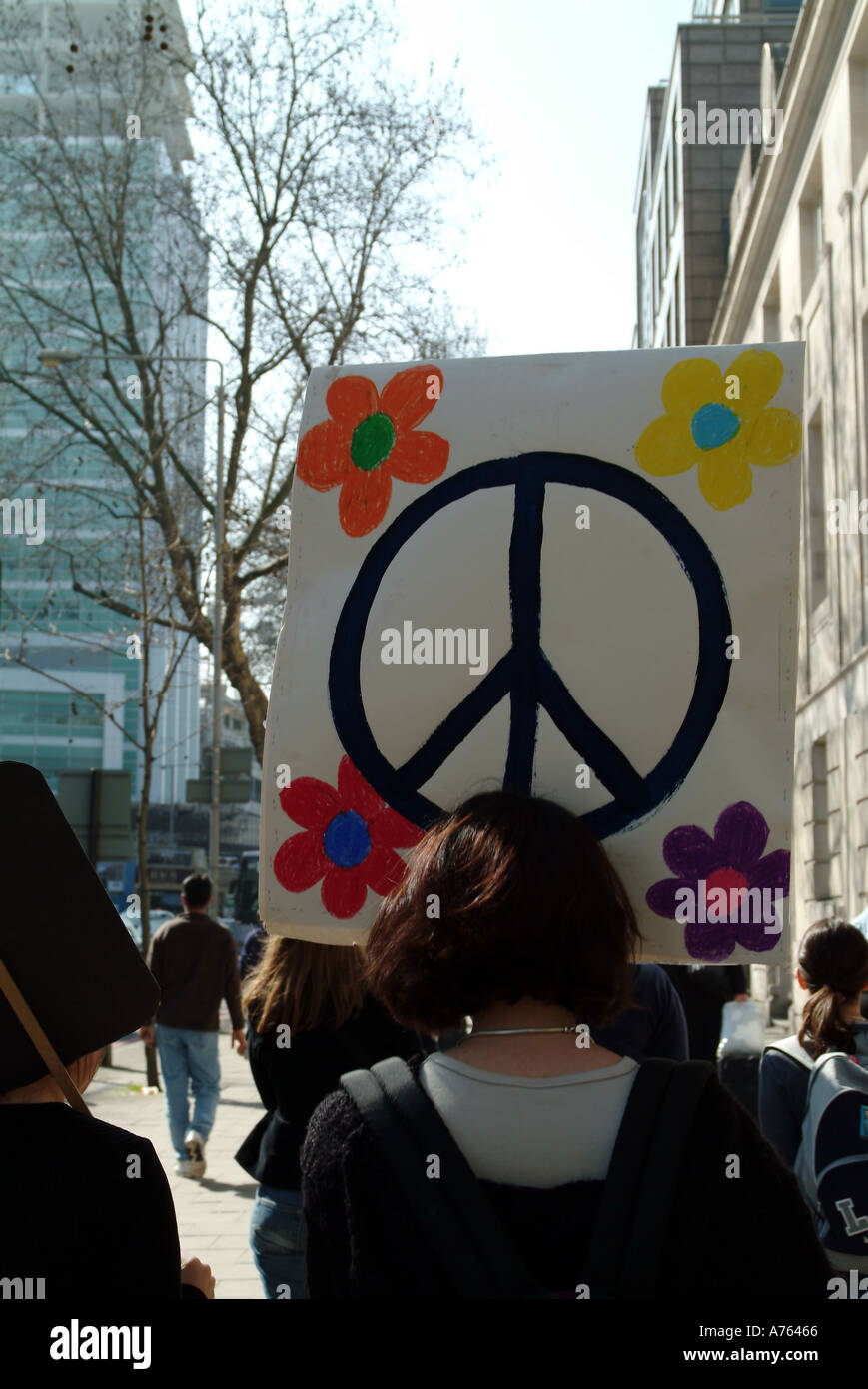 peace march Gower street London March 22nd 2003 Stock Photo - Alamy