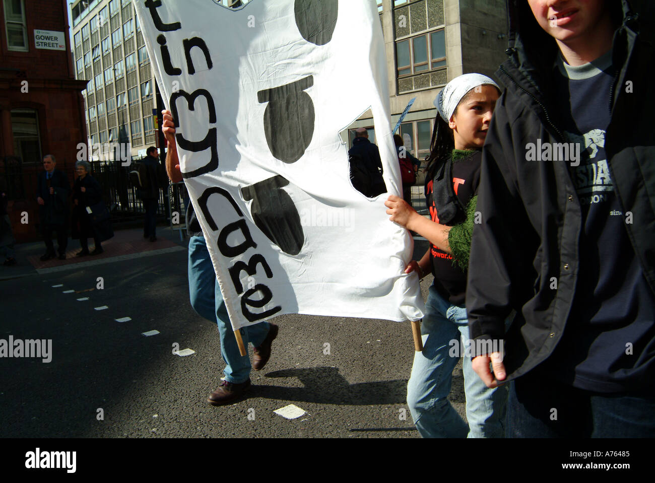 peace march Gower street London March 22nd 2003 Stock Photo - Alamy