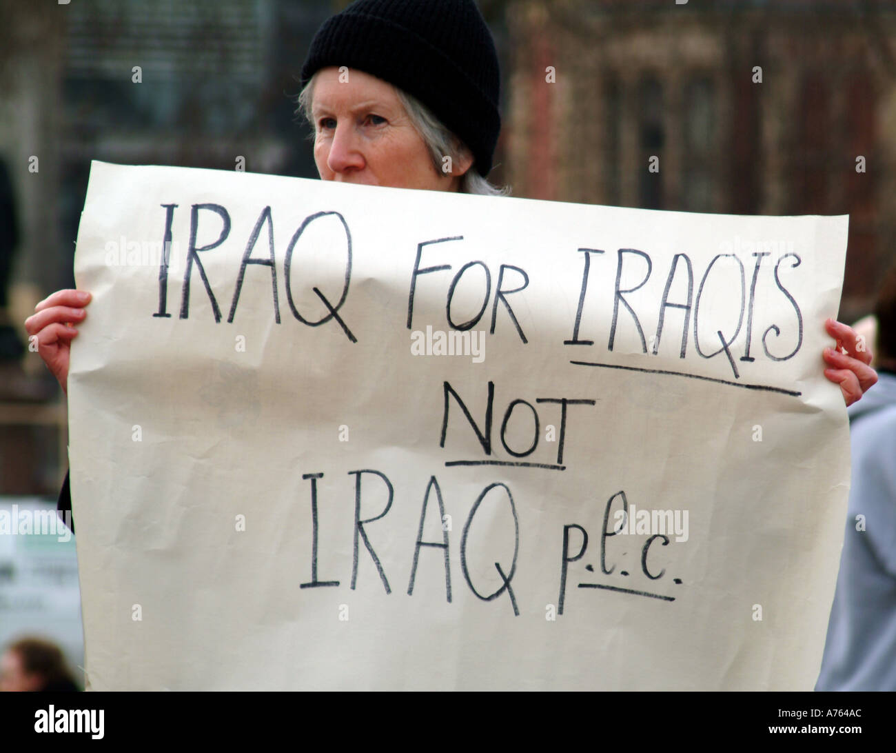 peace demonstration parliament square london march 2003 Stock Photo - Alamy