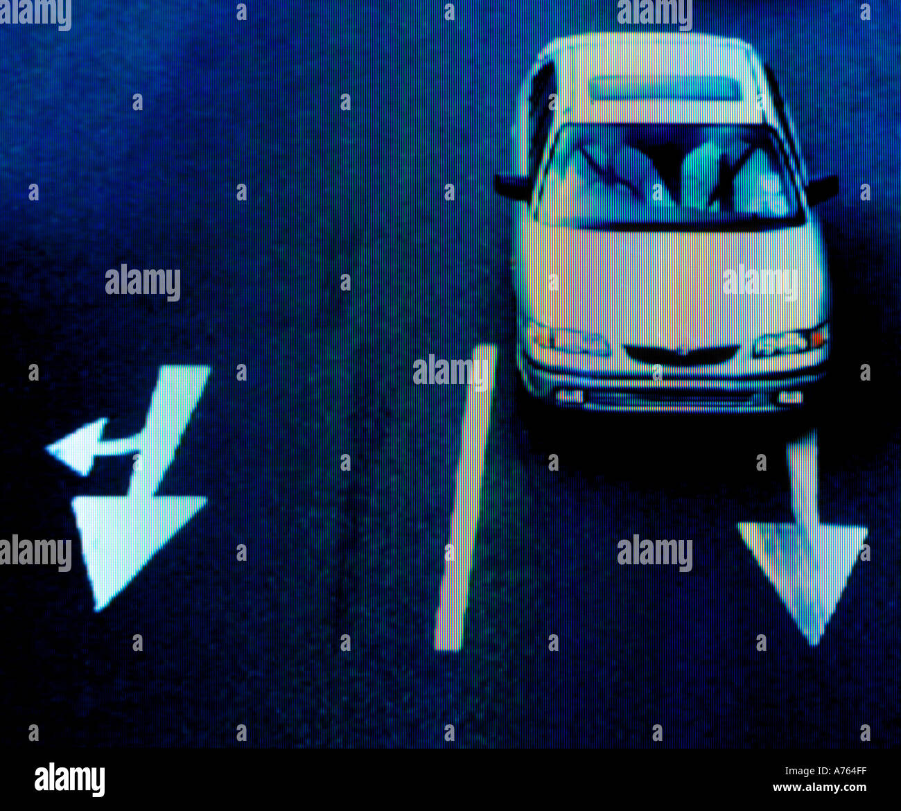 car changing direction Stock Photo - Alamy