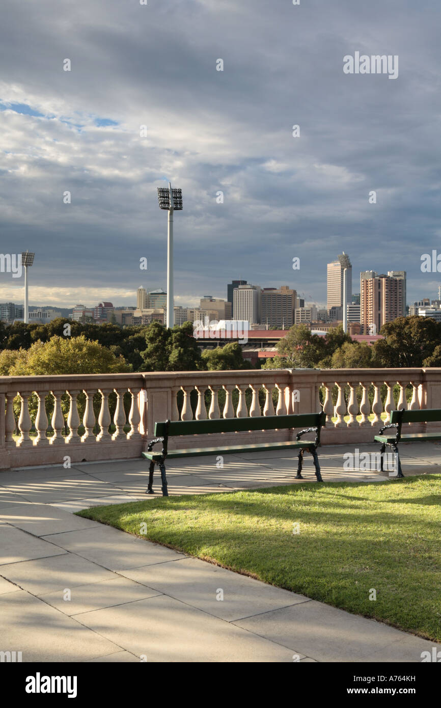 Take a seat and look over the city of Adelaide from Montefiore Hill ...