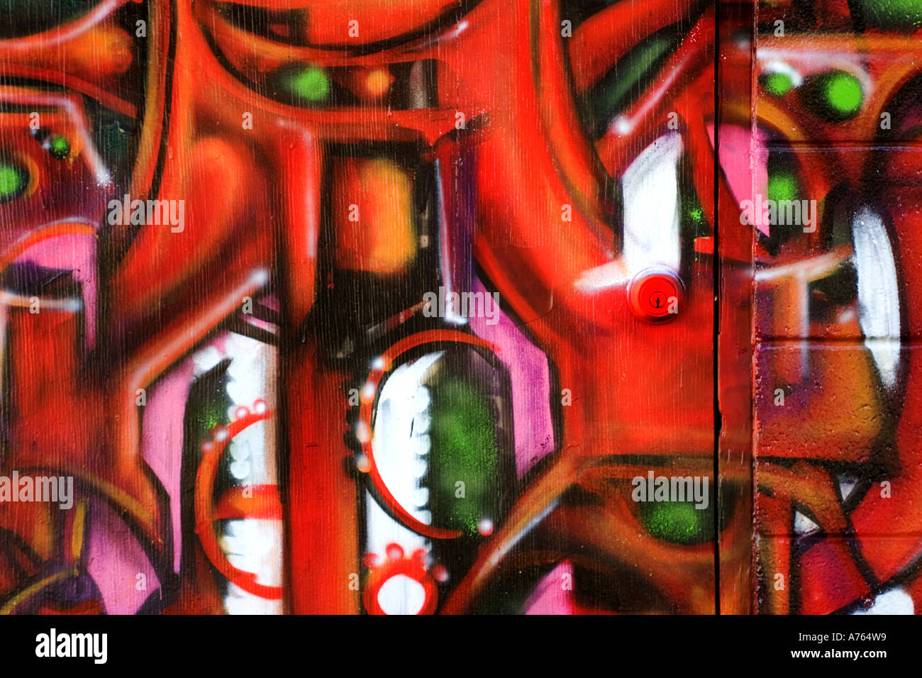 Wall painting block and door multi color colour street art graffiti ...