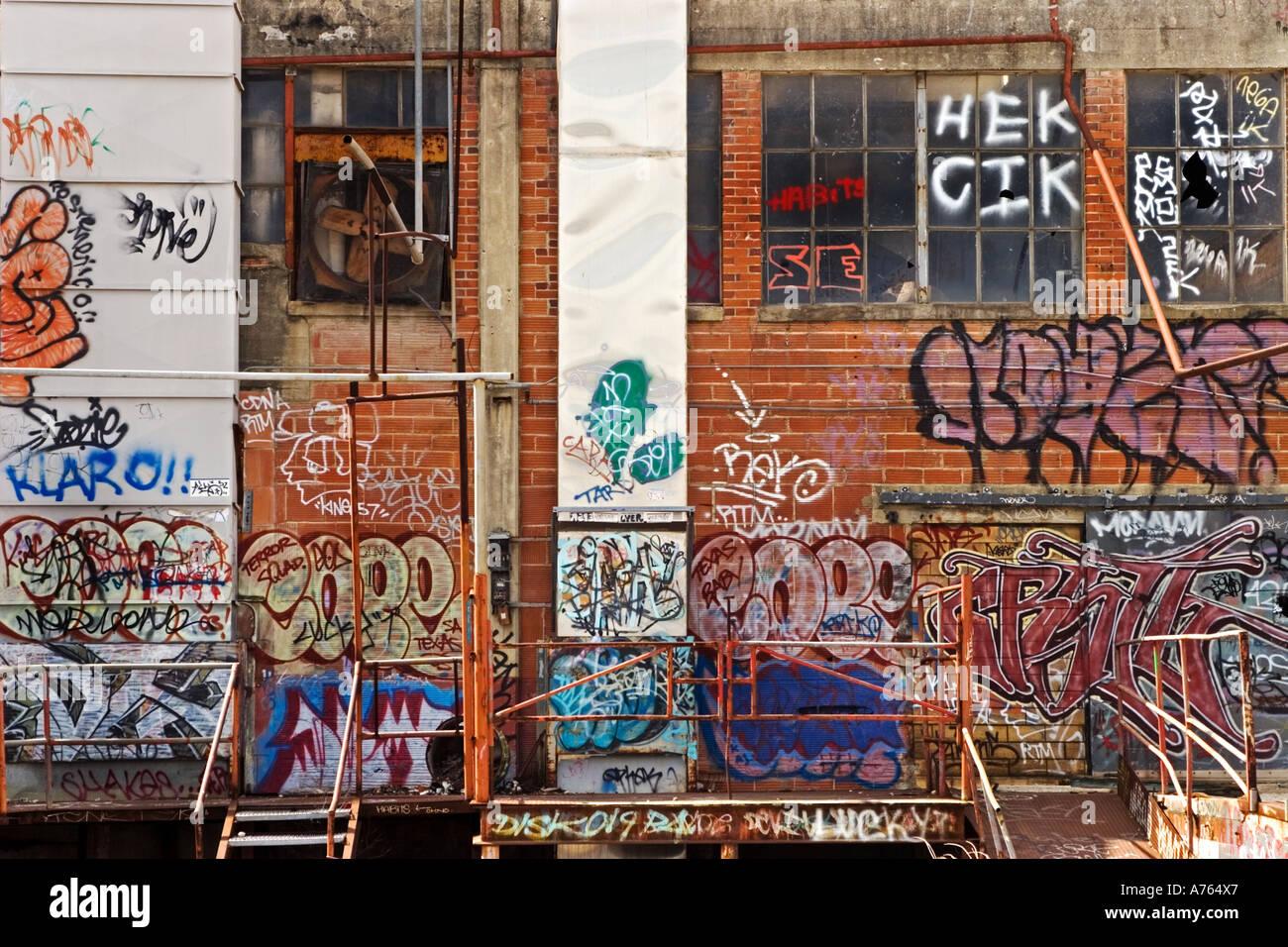 Wall painting loading dock business industrial building graffiti street ...