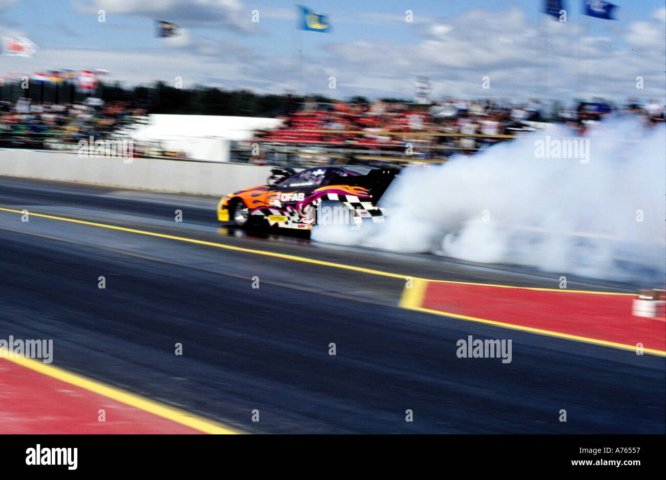 2001 camaro drag car burnout at mantrop park sweden aerofoil wing ...