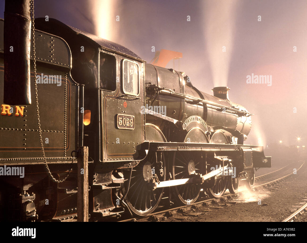 Steam Locomotives At Night High Resolution Stock Photography and Images ...