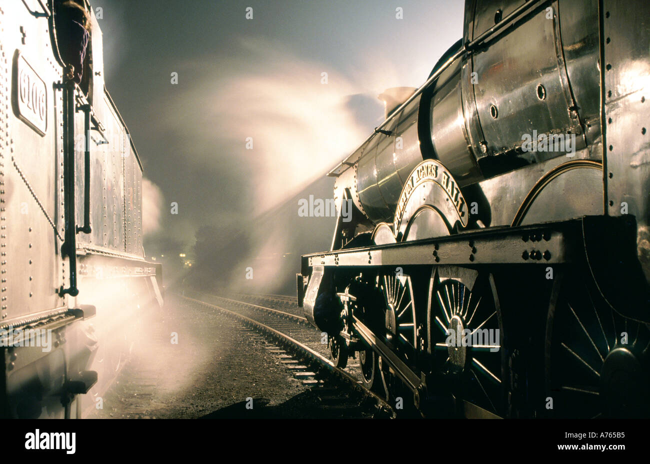 Two steam engine locomotives fired up at Didcot Heritage Railway Train ...