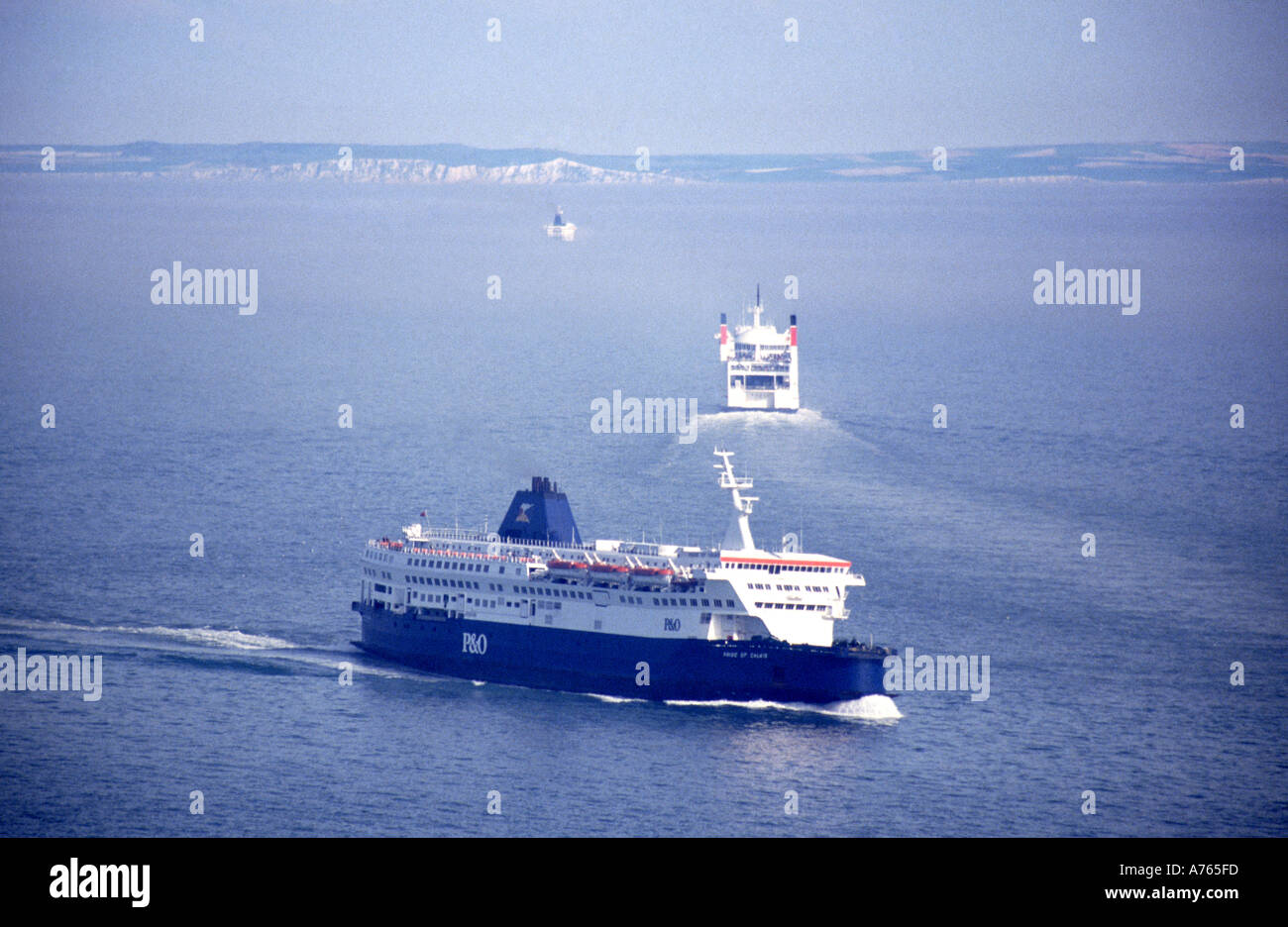English Channel French ferry crossing route 3 ferries & white chalk ...
