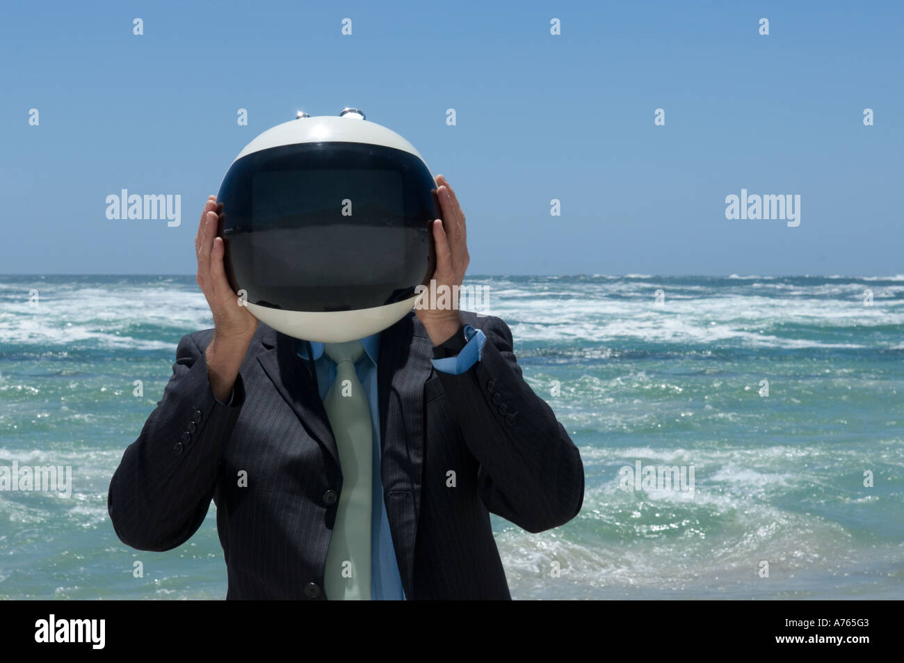 Business man as astronaut Stock Photo - Alamy