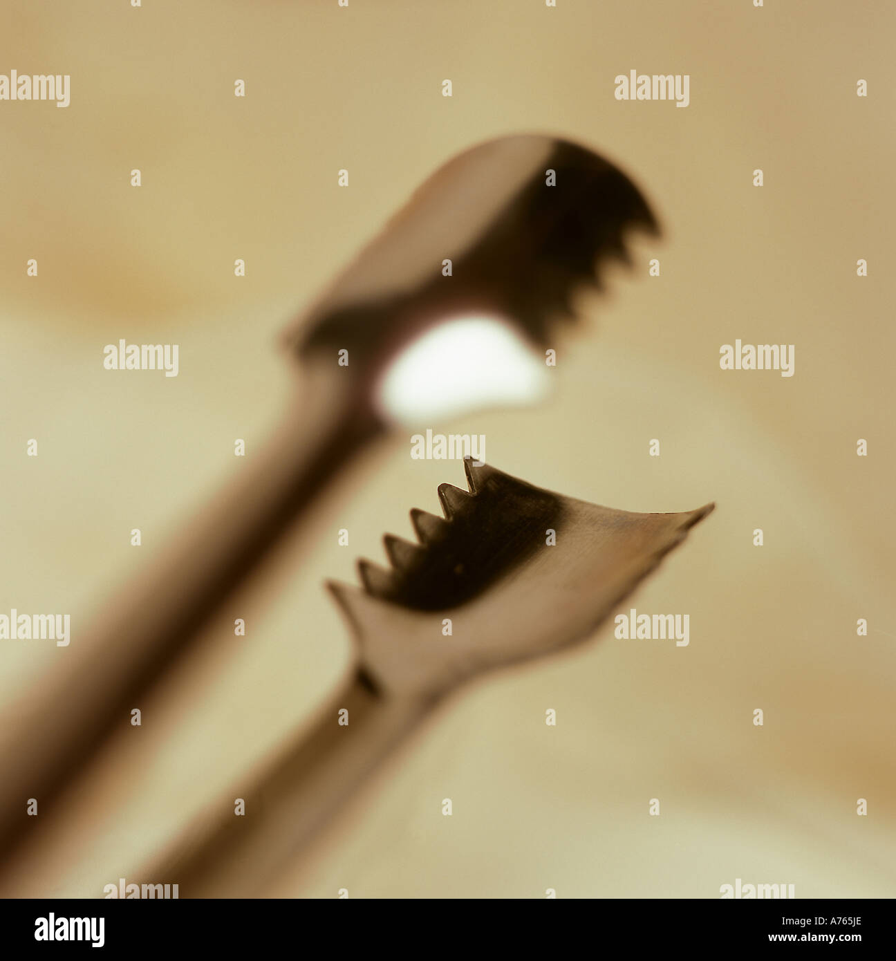 Silver ice tongs hi-res stock photography and images - Alamy