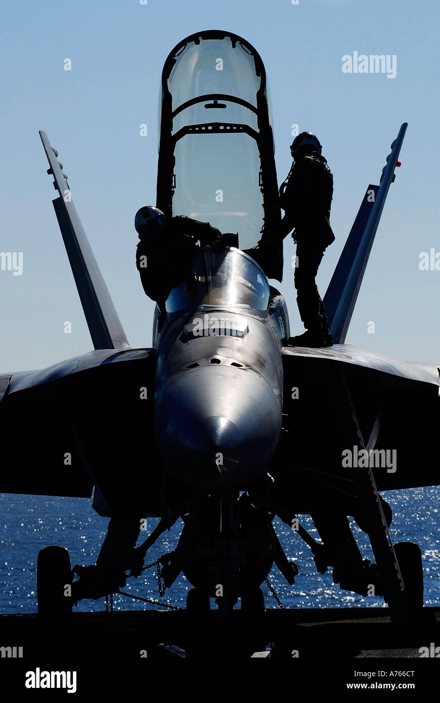 Pacific Ocean, January 23, 2007 - Pilots conducts a pre flight ...