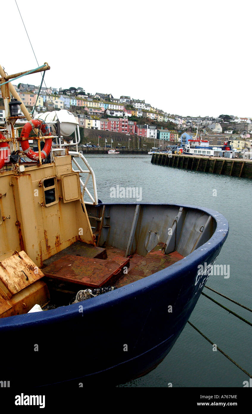 Scene at Brixham market, Devon Stock Photo - Alamy