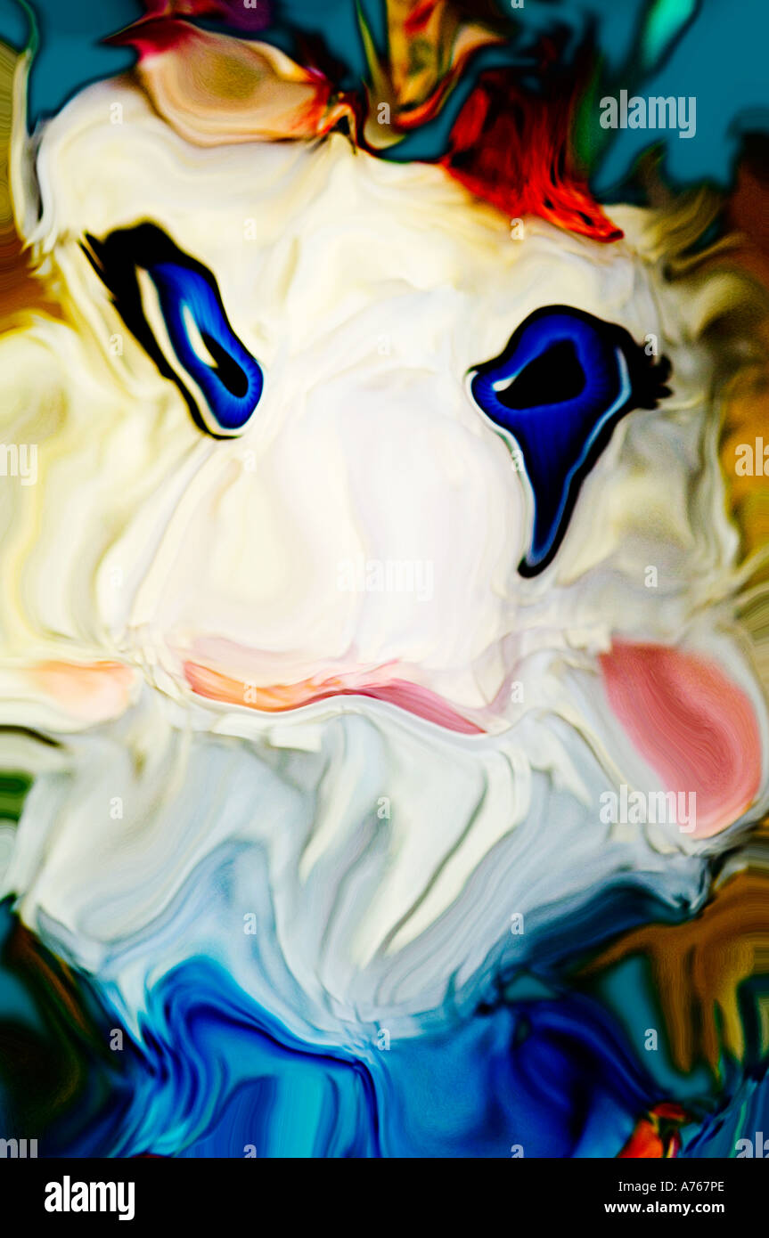 distorted scary melting pinata head Stock Photo - Alamy