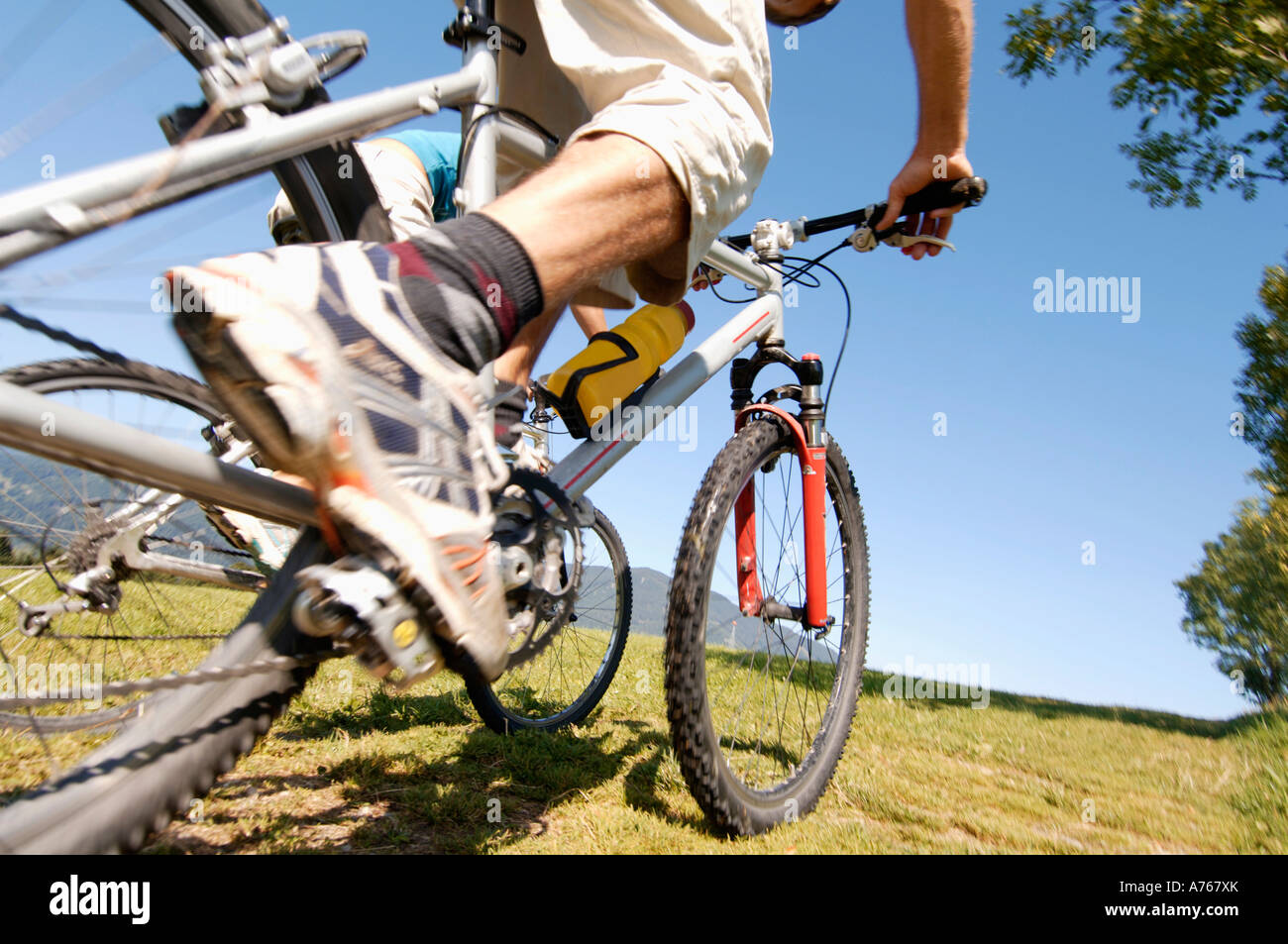 Bottom view young man riding hi-res stock photography and images - Alamy