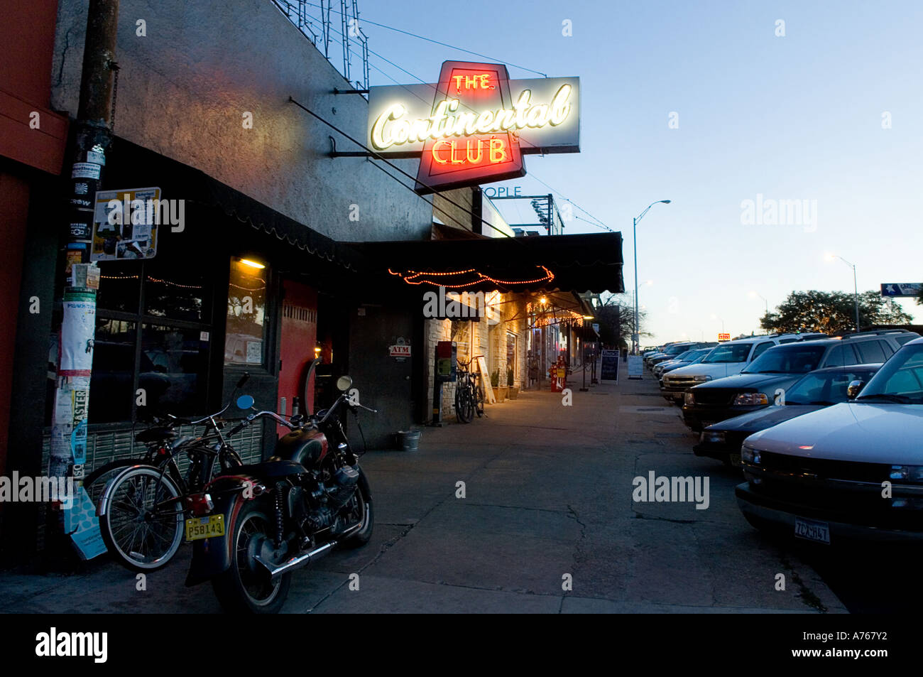 Outside the Continental Club in Austin TX Stock Photo - Alamy