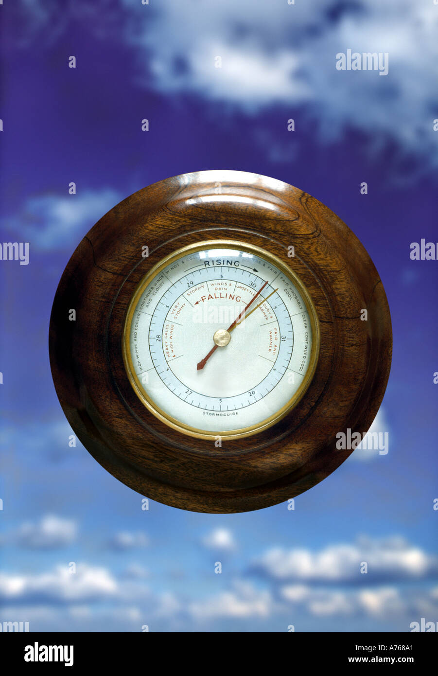 barometer with sky background Stock Photo - Alamy