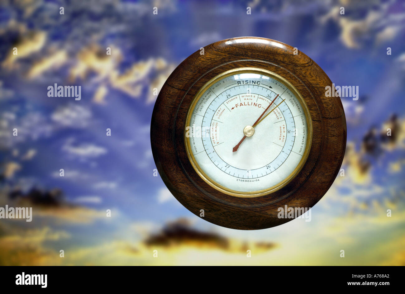 barometer with sky background Stock Photo - Alamy