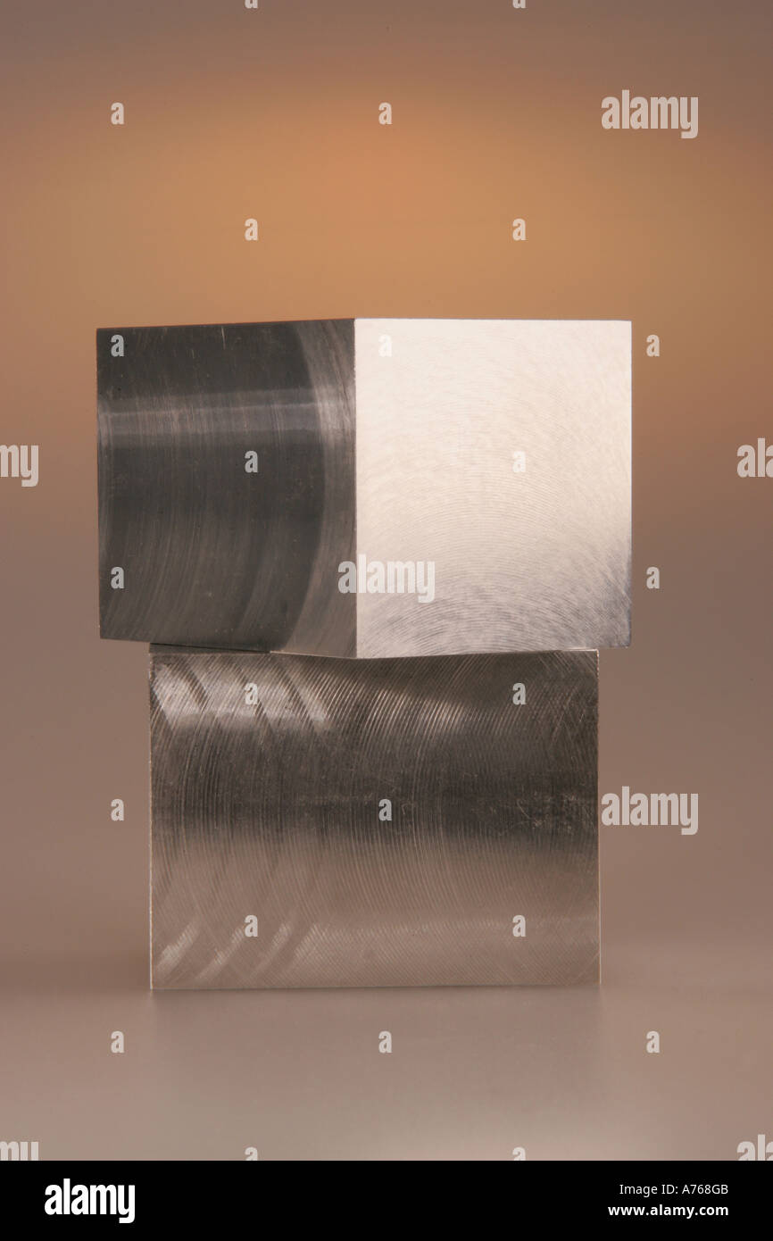 Two chunks of aluminum Stock Photo - Alamy