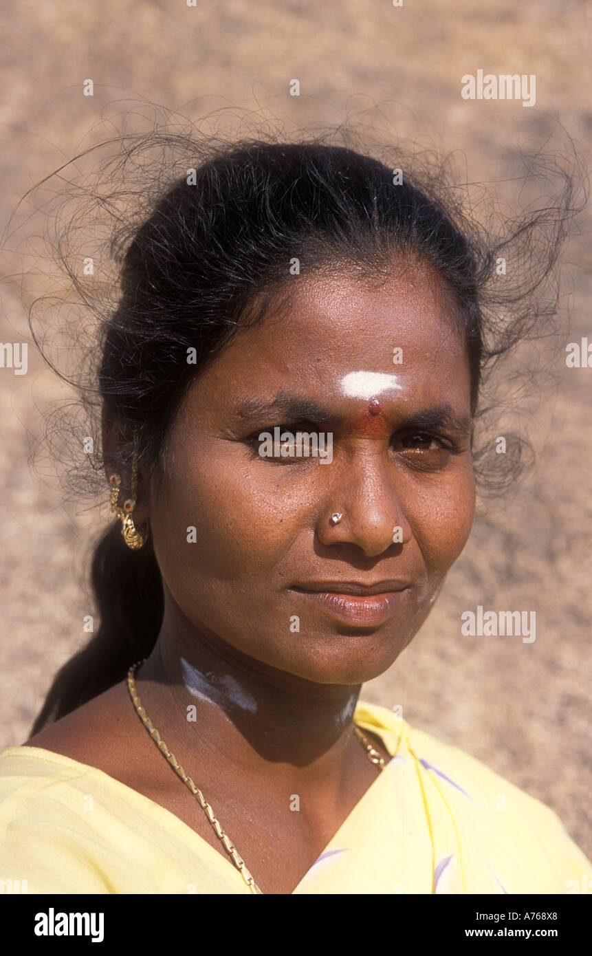 Portrait of a beautiful Hindu lady Tiruchirapalli Tamil Nadu India ...
