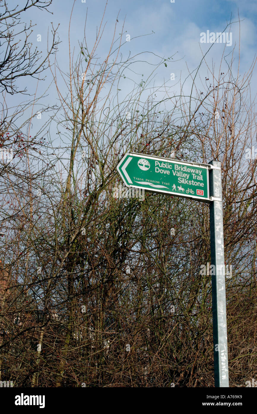 Dove Valley Trail Trans Pennine Trail sign Stock Photo - Alamy