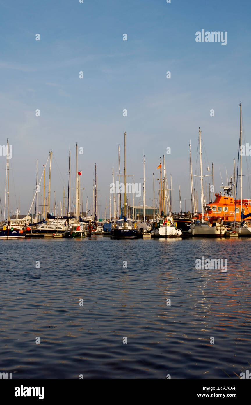 Vertical photo of boats in Amble Marina Northumberland UK Stock Photo ...