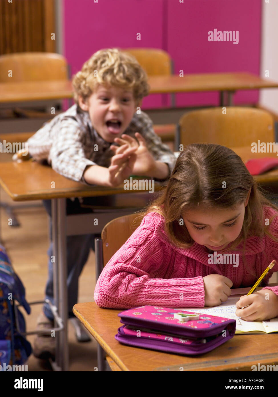 Kids Fooling Around In Class