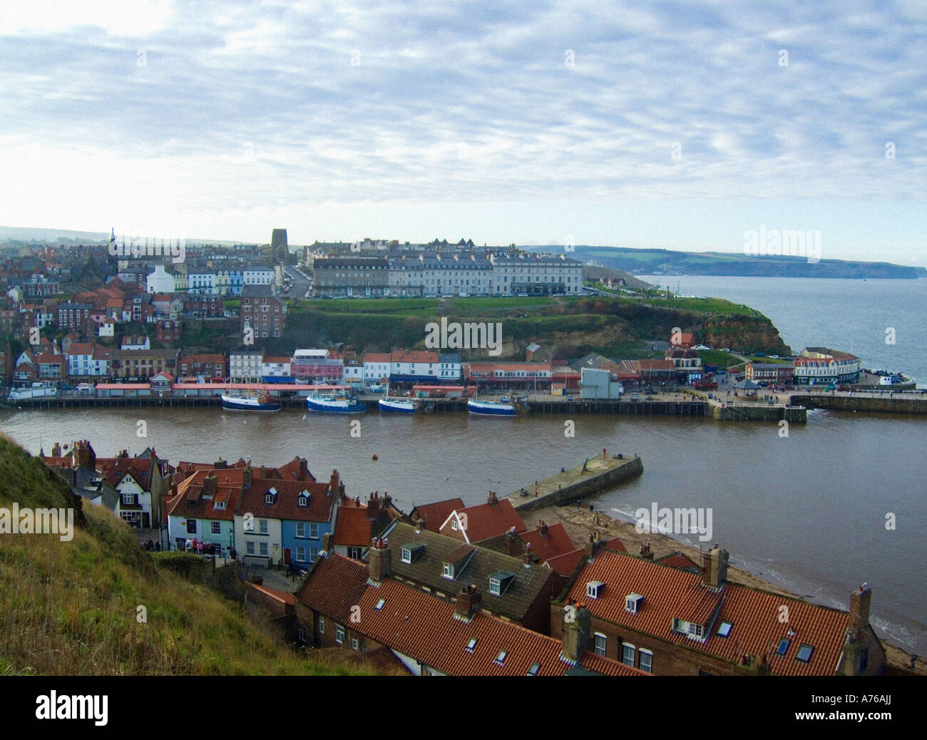 Whitby view from west cliff hi-res stock photography and images - Alamy
