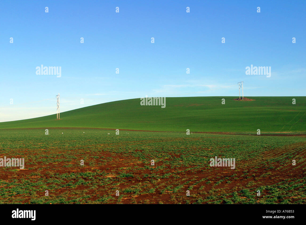 Farm land in central Oregon Stock Photo - Alamy