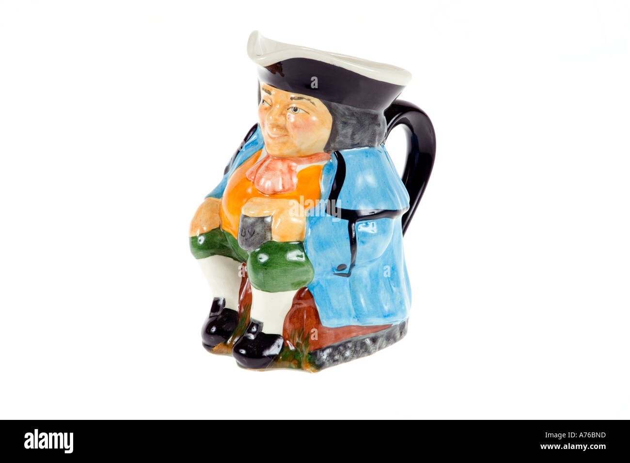 Pottery Toby beer jug on a pure white background Stock Photo - Alamy