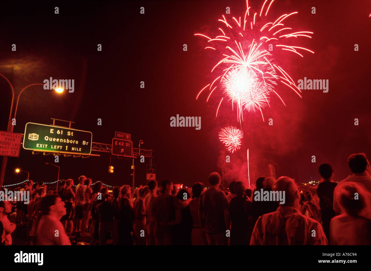 People watching fireworks Stock Photo - Alamy