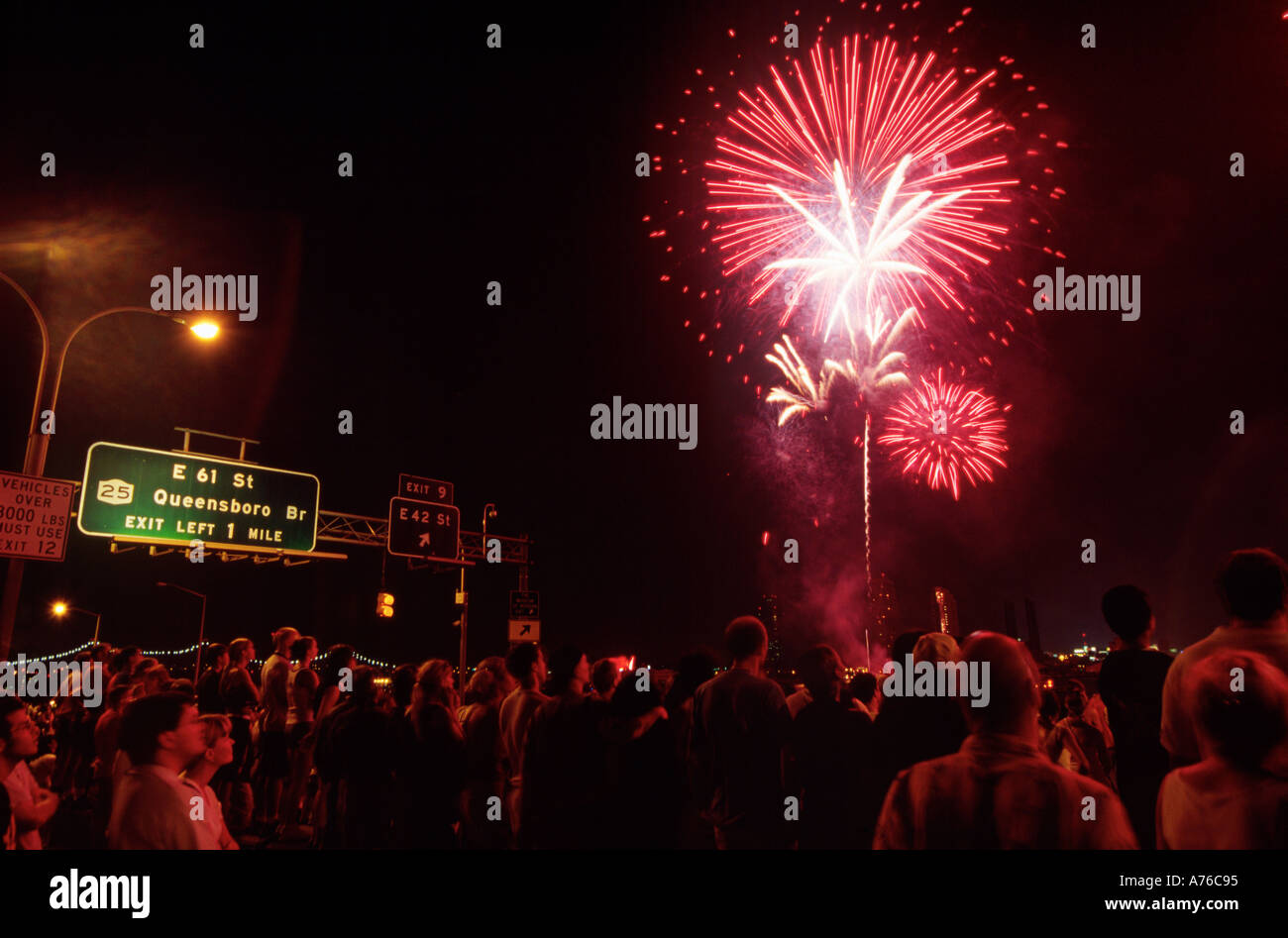 People watching fireworks Stock Photo - Alamy