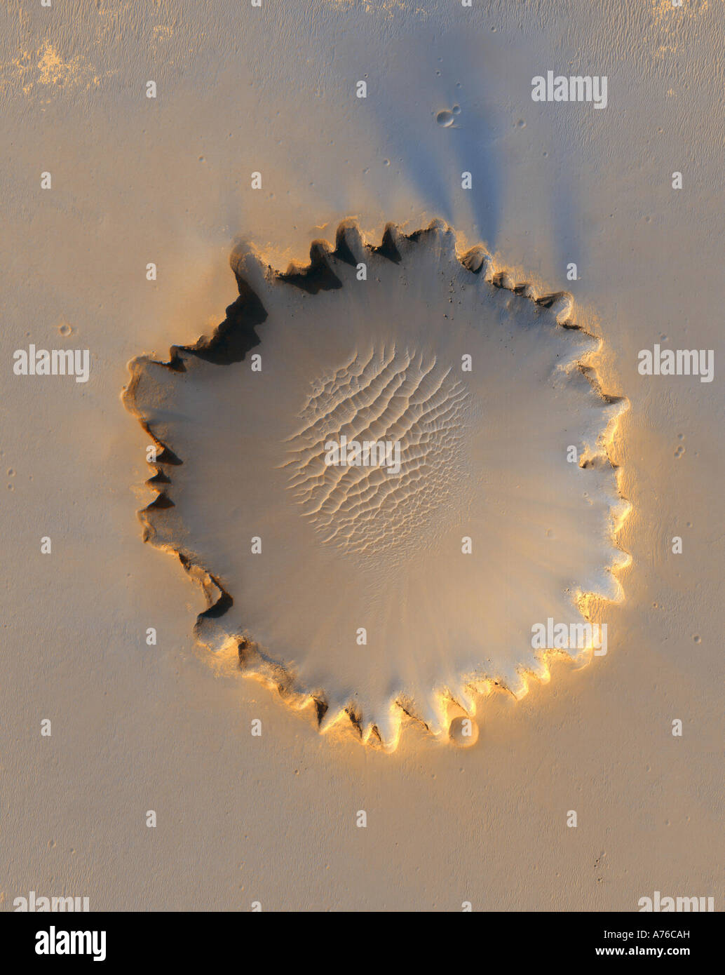 This image shows Victoria Crater, an impact crater at Meridiani Planum ...