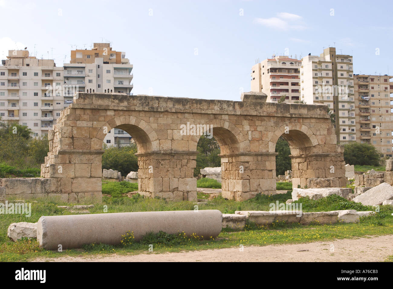 Remnants of the Hippodrome at Tyre Lebanon Stock Photo - Alamy