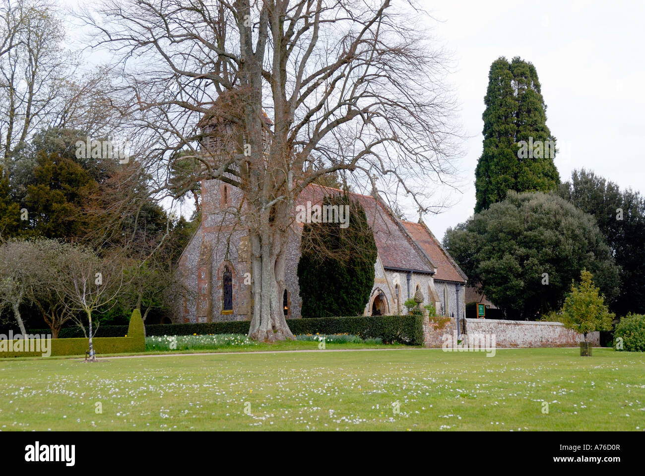 The parish church at Hinton Ampner Stock Photo - Alamy