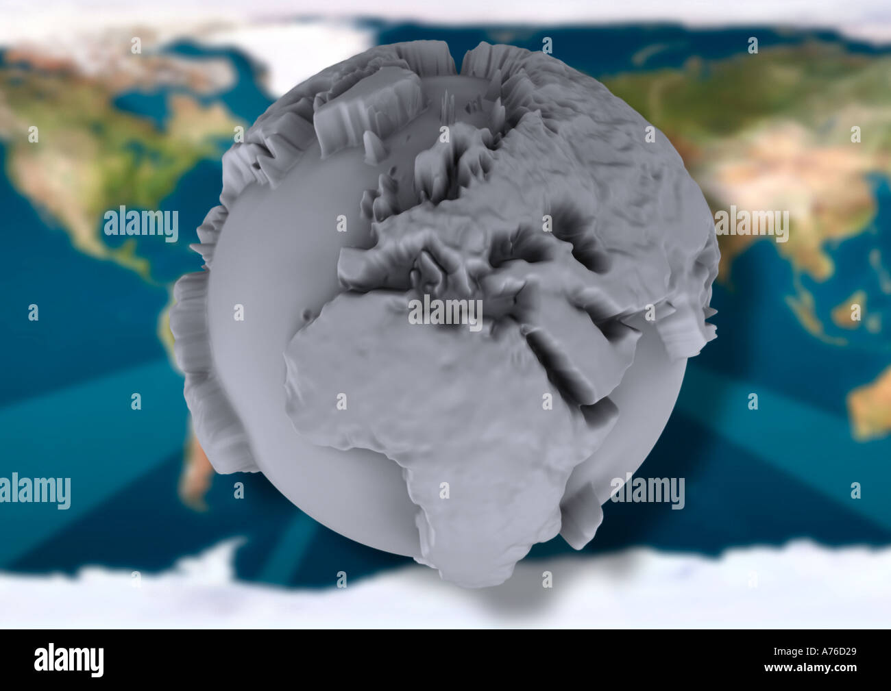 blank earth globe on world map background Stock Photo - Alamy