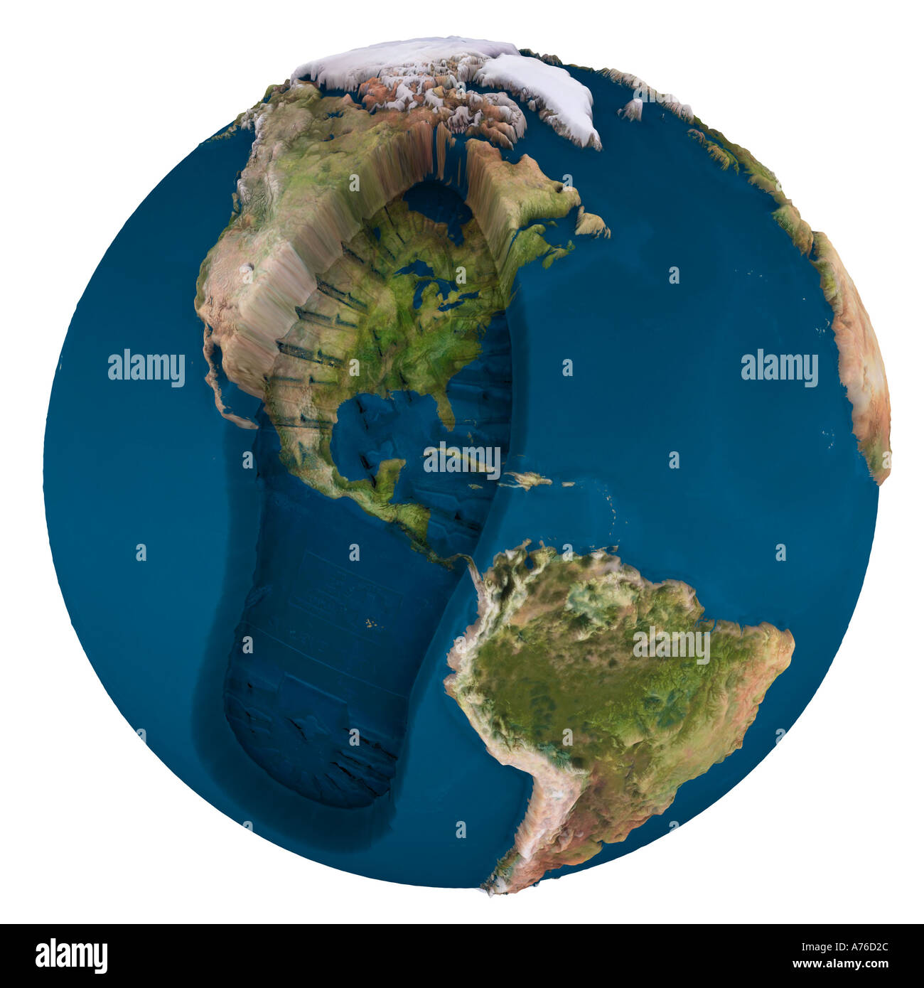 foot print on earth globe Stock Photo - Alamy