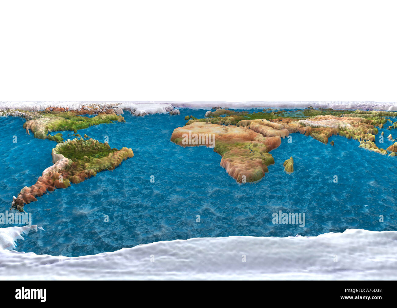 Flat earth map relief hi-res stock photography and images - Alamy