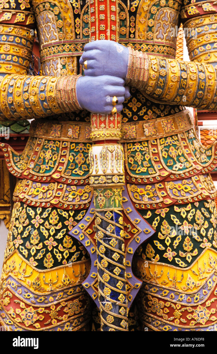 Bangkok statue detail guard mosaic hi-res stock photography and images ...