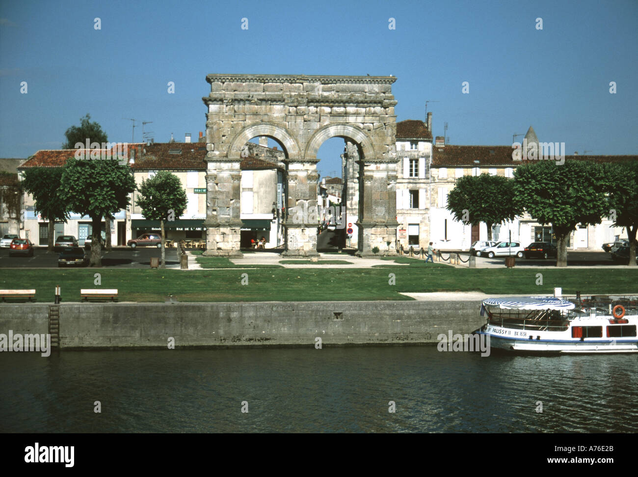 The Arch of Germanicus above the River Charente at Saintes Stock Photo ...