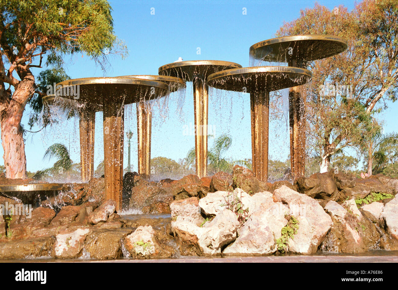 Modern fountain Renmark Stock Photo - Alamy