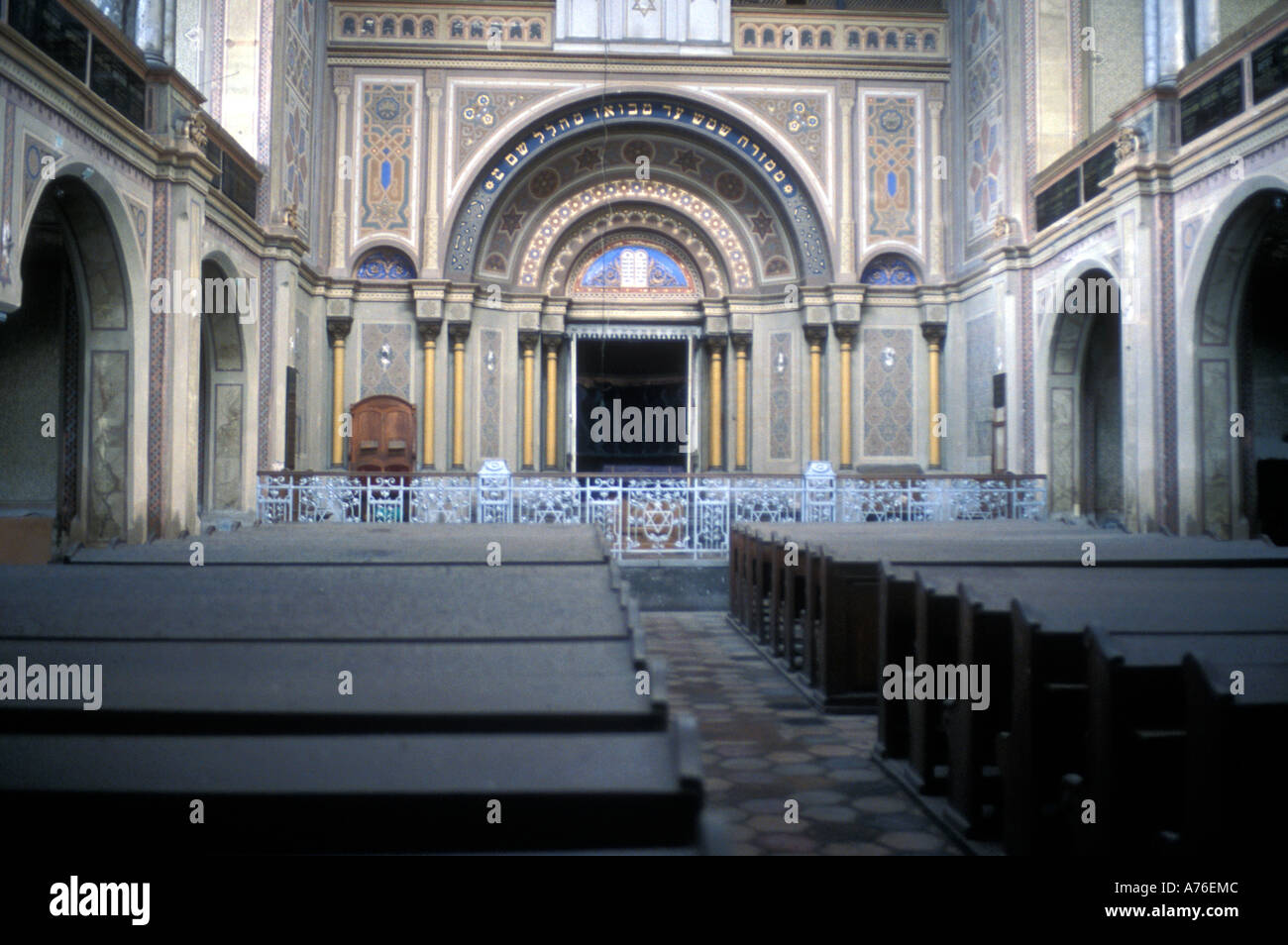 Romania: Interior of Synagogue Stock Photo - Alamy
