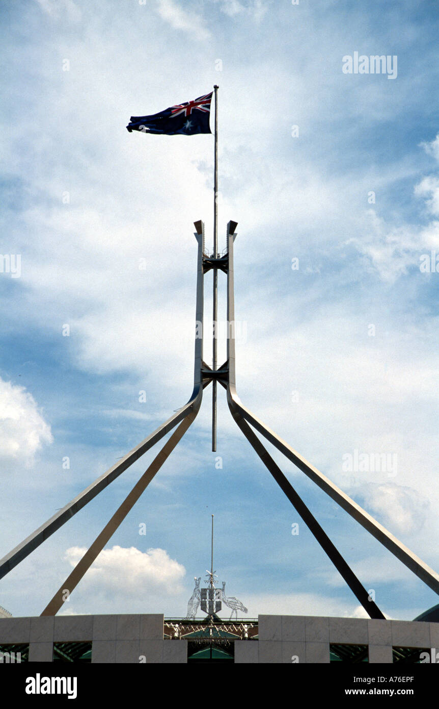 Australia Capital City Canberra Parliament House Skywards Stock Photo ...
